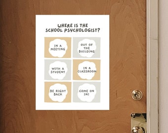 Where is the Psychologist Print School Psychologist Office | Etsy