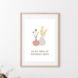 We All Grow At Different Rates Print Mental Health School | Etsy