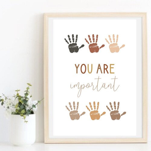 You Are Important Print Diversity Poster School - Etsy