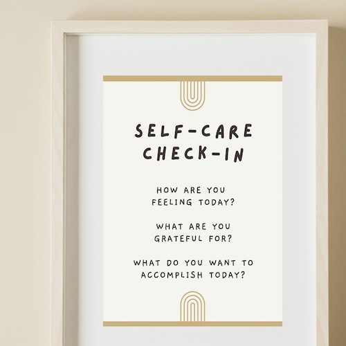 Self-care Check-in Print Mental Health School Psychologist - Etsy
