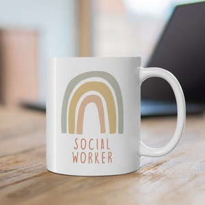 Social Worker Mug - Social Work Mug - Social Worker Gift - Rainbow ...
