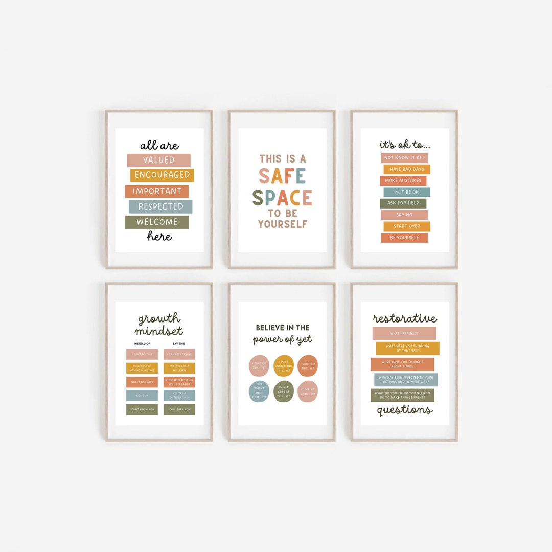 Set of 6 Prints Bundle - School Psychologist Print Set - Counselor ...