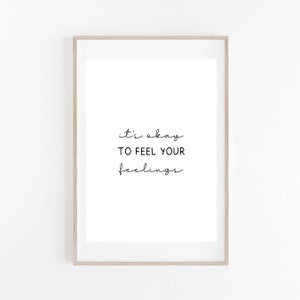 It's Okay to Feel Your Feelings Print - School Psychologist School ...