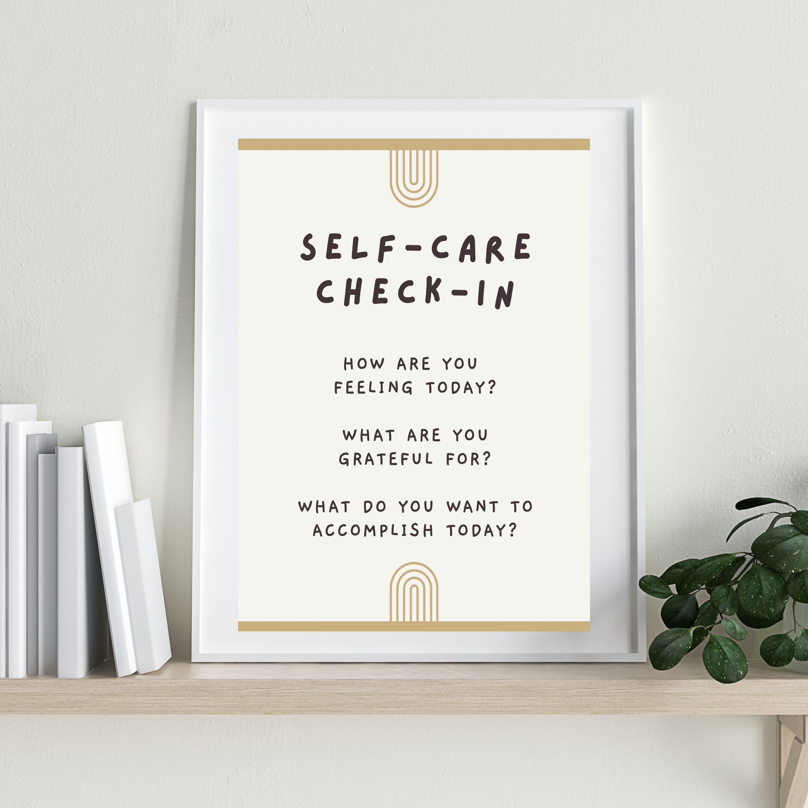 Self-care Check-in Print - Mental Health - School Psychologist Office ...