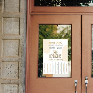 Affirmation Tear off Flyer - School Psychologist Office Decor - School ...