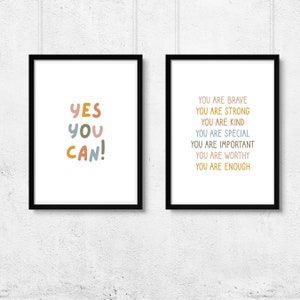 Yes You Can Print Set- Affirmations Print- Teacher Classroom Decor ...