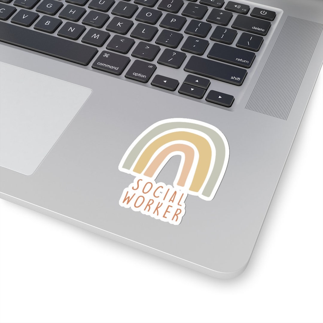 Social Worker Rainbow Sticker - Social Work Sticker - Social Worker ...