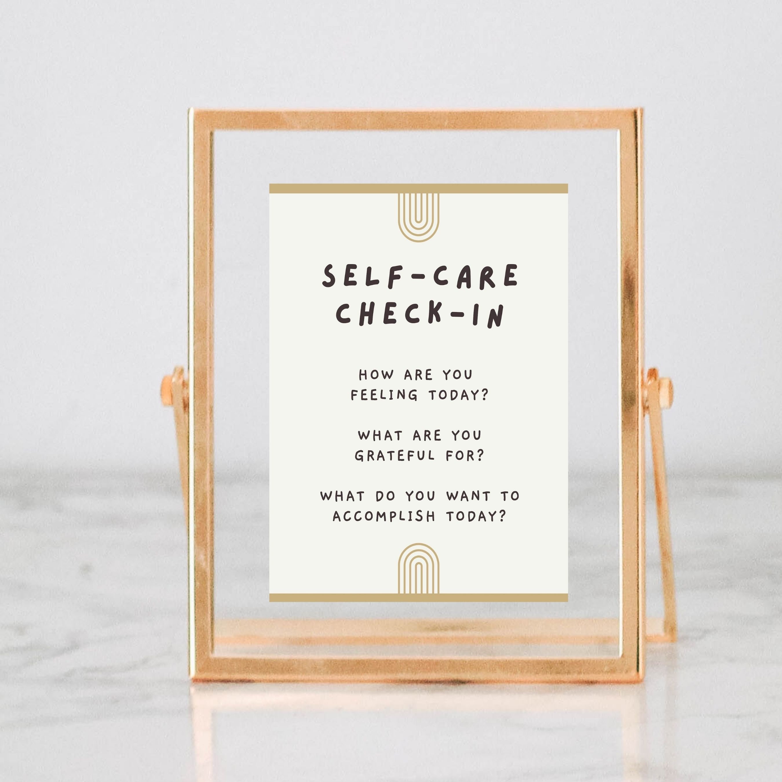 Self-care Check-in Print - Mental Health - School Psychologist Office ...