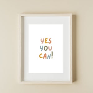Yes You Can Print - Positive Affirmation Poster - School Psychologist ...