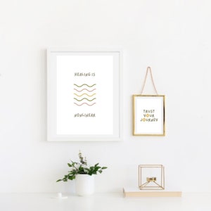Healing is Nonlinear Print - Mental Health Poster - School Psychologist ...