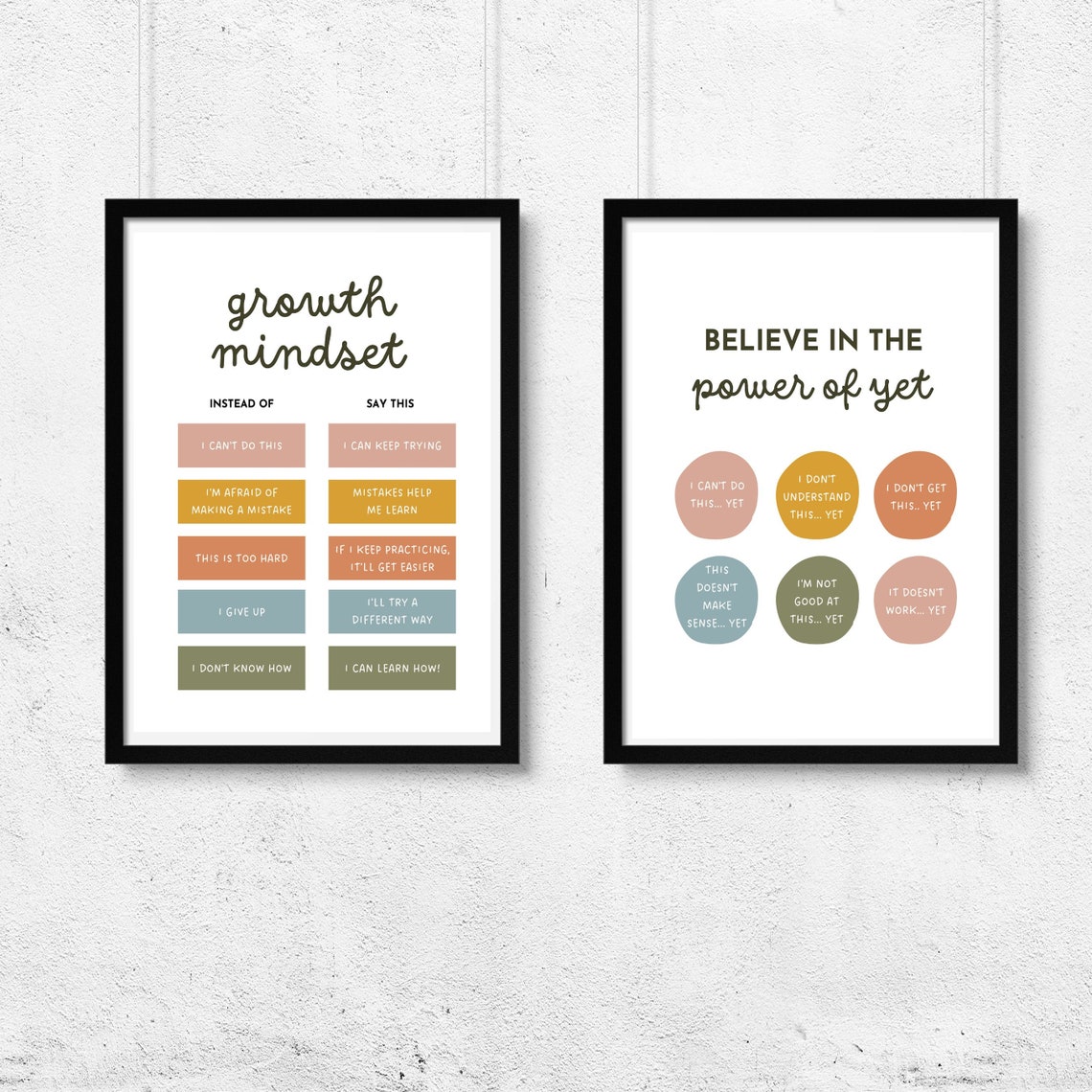 Growth Mindset Poster School Psychologist Office Decor - Etsy