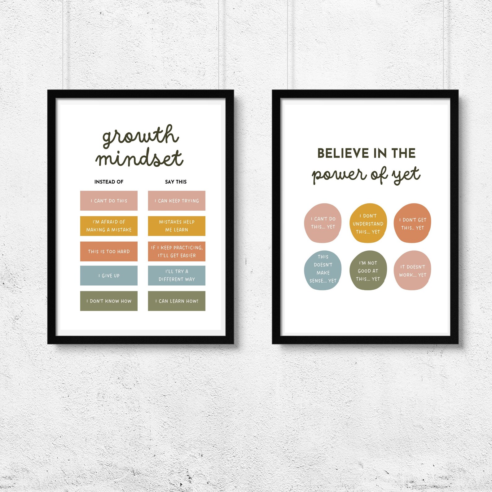 Growth Mindset Poster School Psychologist Office Decor - Etsy