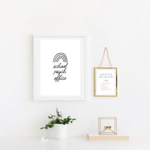 School Psych Office Print- School Psychologist Poster- School ...