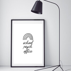 School Psych Office Print- School Psychologist Poster- School ...