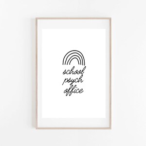 School Psych Office Print- School Psychologist Poster- School ...