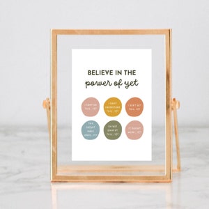 Power of yet Poster- SEL School Psychologist Counselor Principal ...