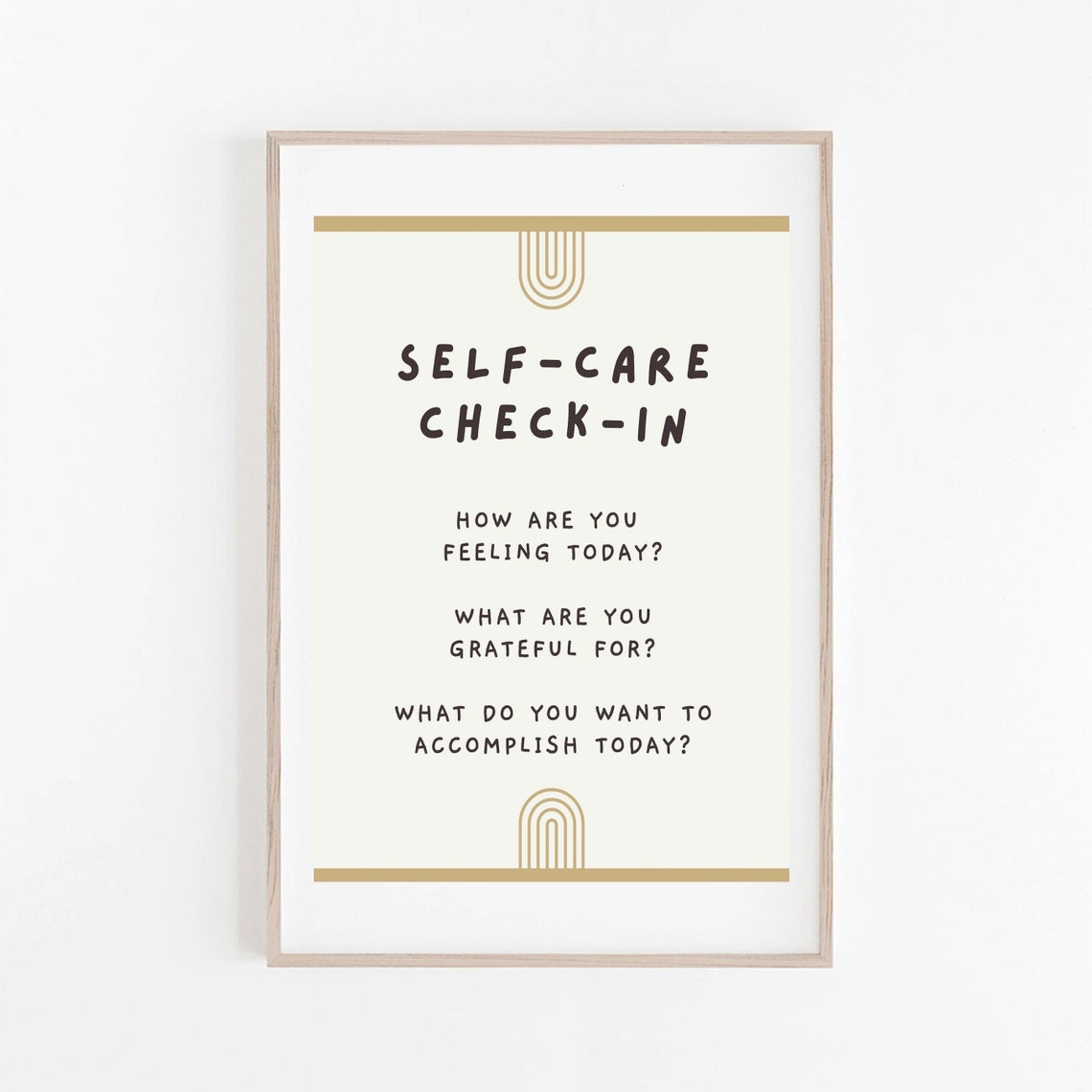 Self-Care Check-In Print Mental Health School Psychologist | Etsy