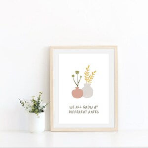We All Grow at Different Rates Print - Mental Health - School ...