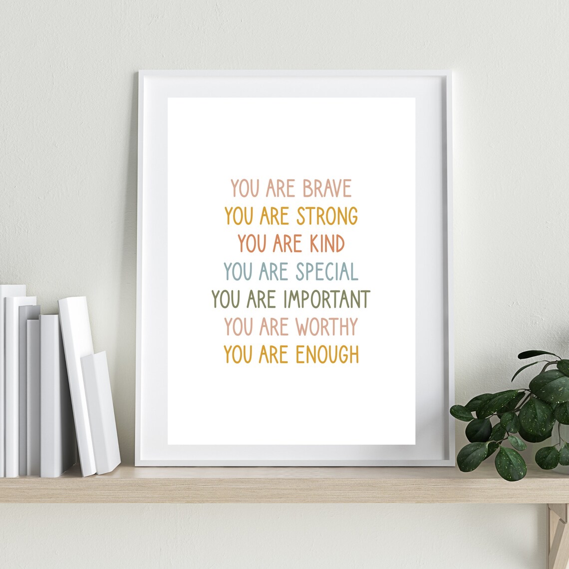 Positive Affirmations Print School Psychologist Office Decor | Etsy