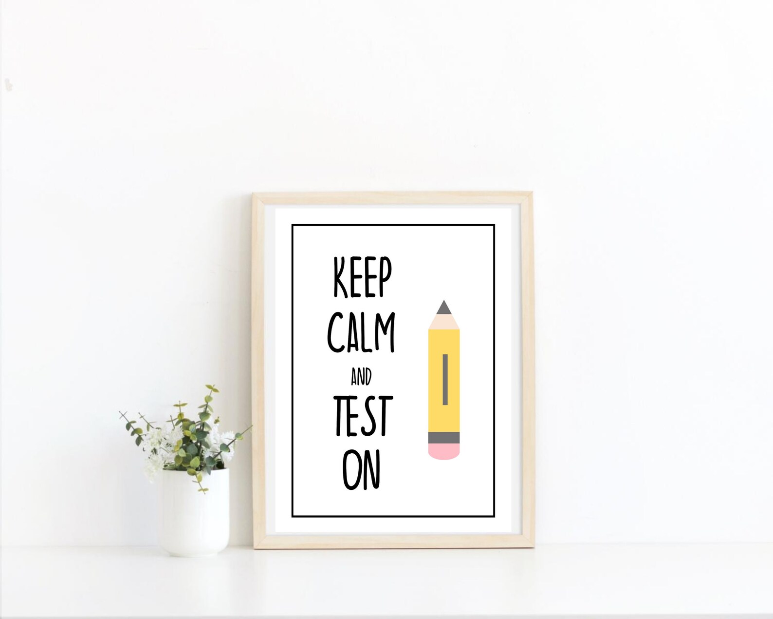 Keep Calm and Test on Print School Psychologist Office Decor - Etsy