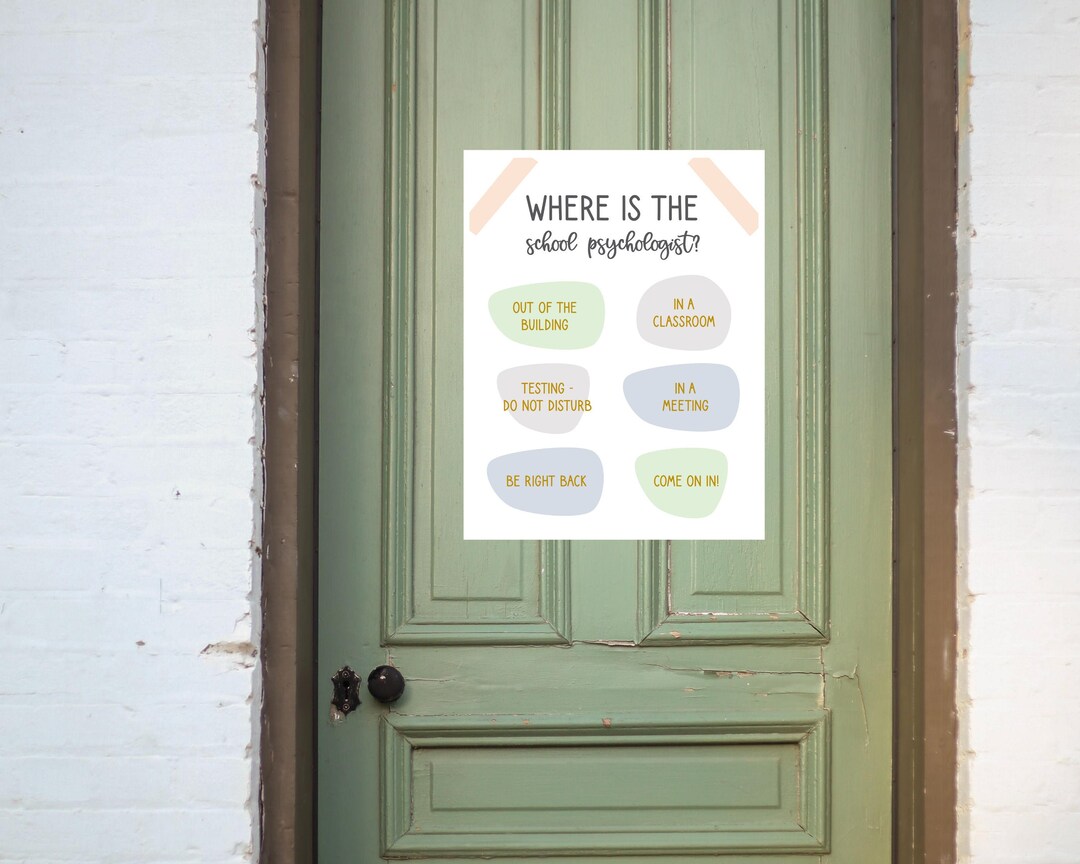 Where is the Psychologist Print - School Psychologist Office Decor ...