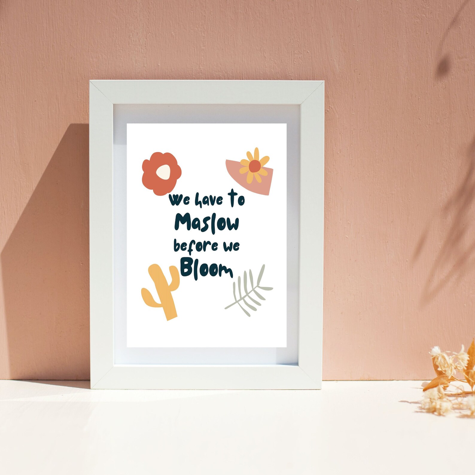 We Have to Maslow Before We Bloom Print School Psychologist - Etsy