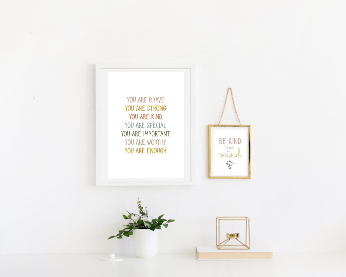 Positive Affirmations Print School Psychologist Office Decor | Etsy