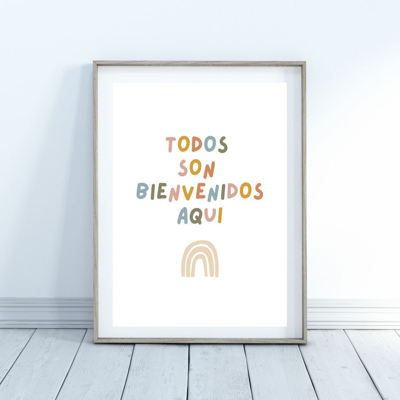 Todos Son Bienvenidos Aqui Print Everyone is Welcome Here - Etsy