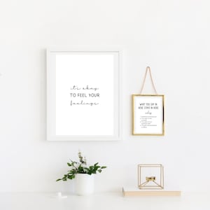 It's Okay to Feel Your Feelings Print - School Psychologist School ...