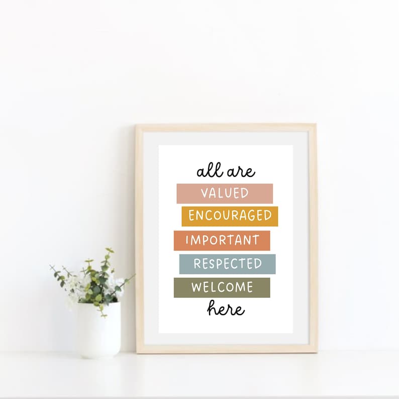 All Are Welcome Print- Classroom Poster- School Psychologist School ...