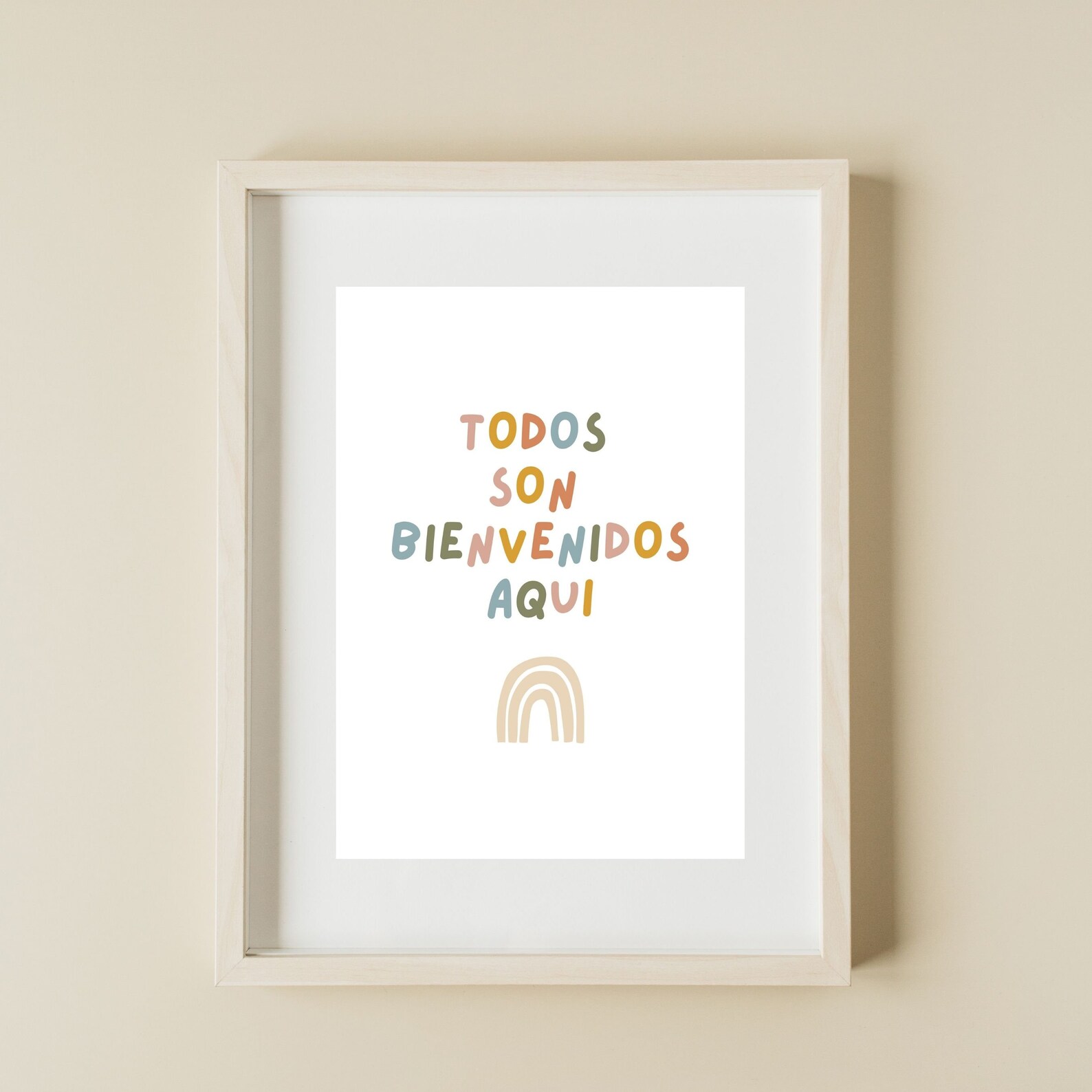 Todos Son Bienvenidos Aqui Print- Everyone is Welcome Here Spanish ...