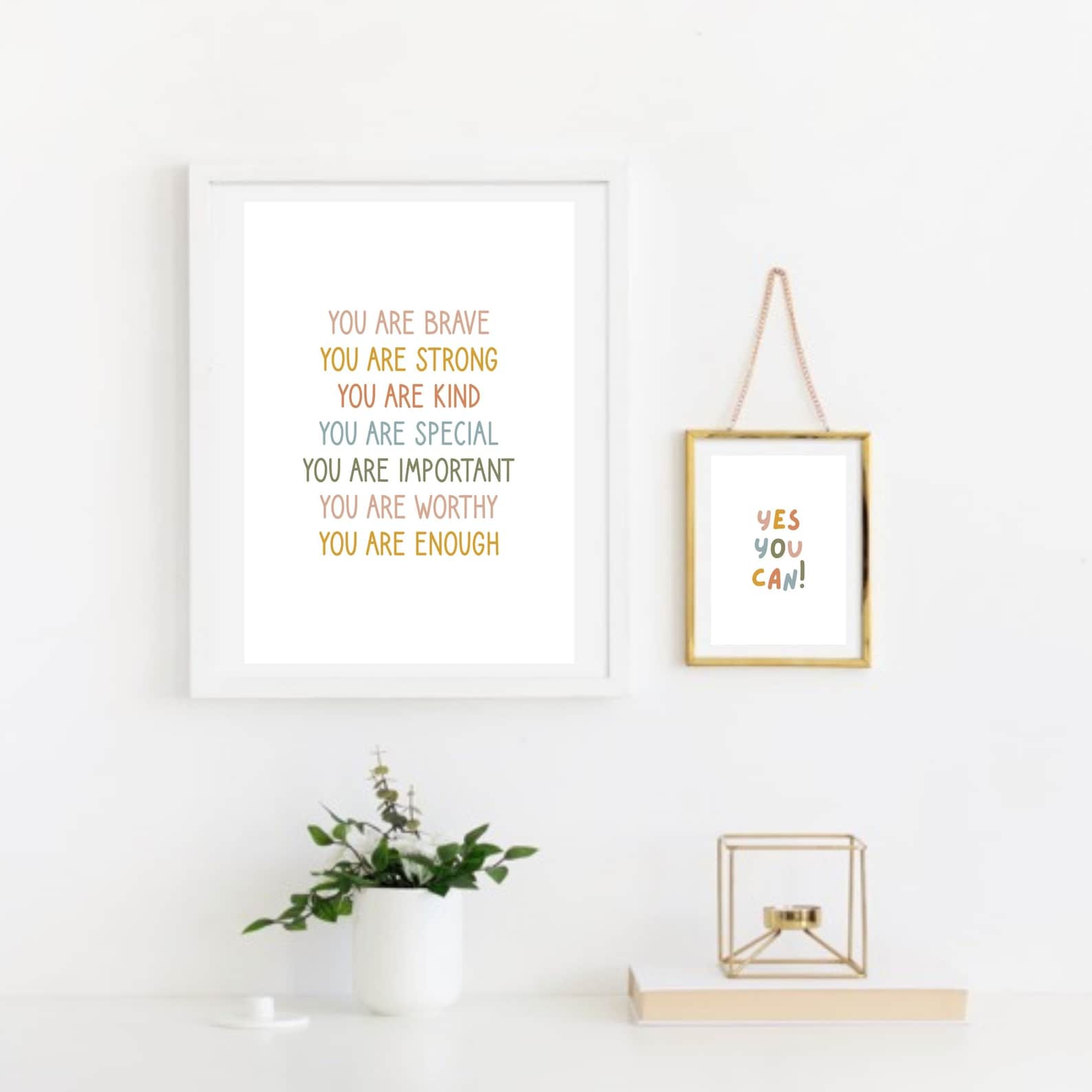 Yes You Can Print Set Affirmations Print Teacher Classroom - Etsy