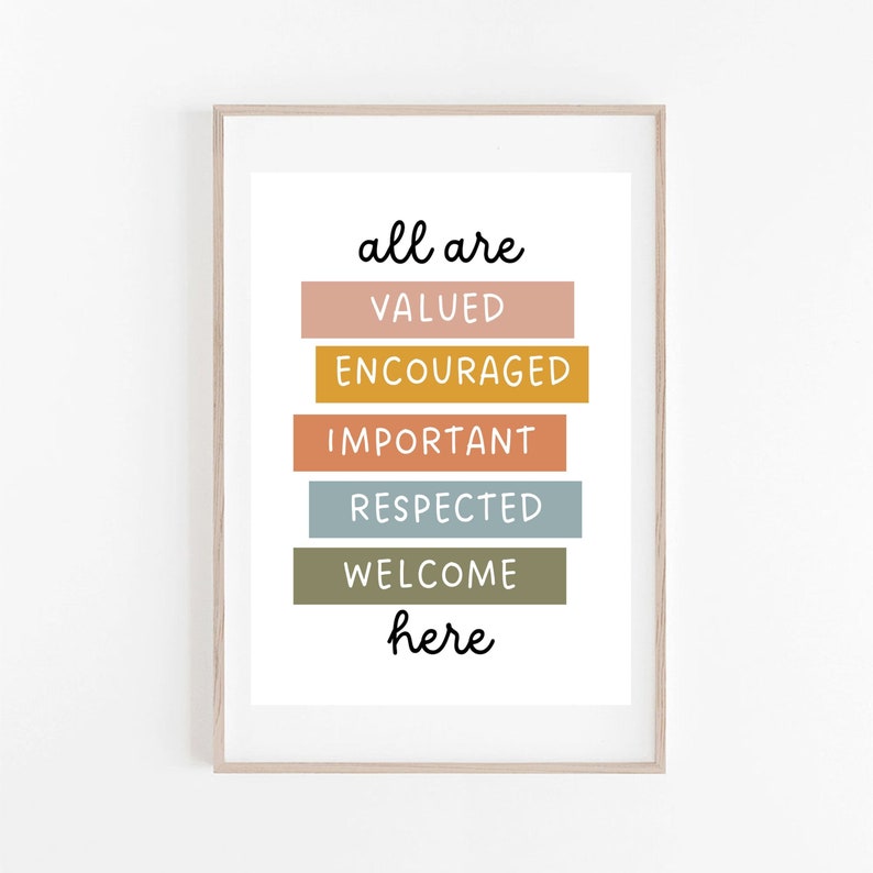 All Are Welcome Print- Classroom Poster- School Psychologist School ...
