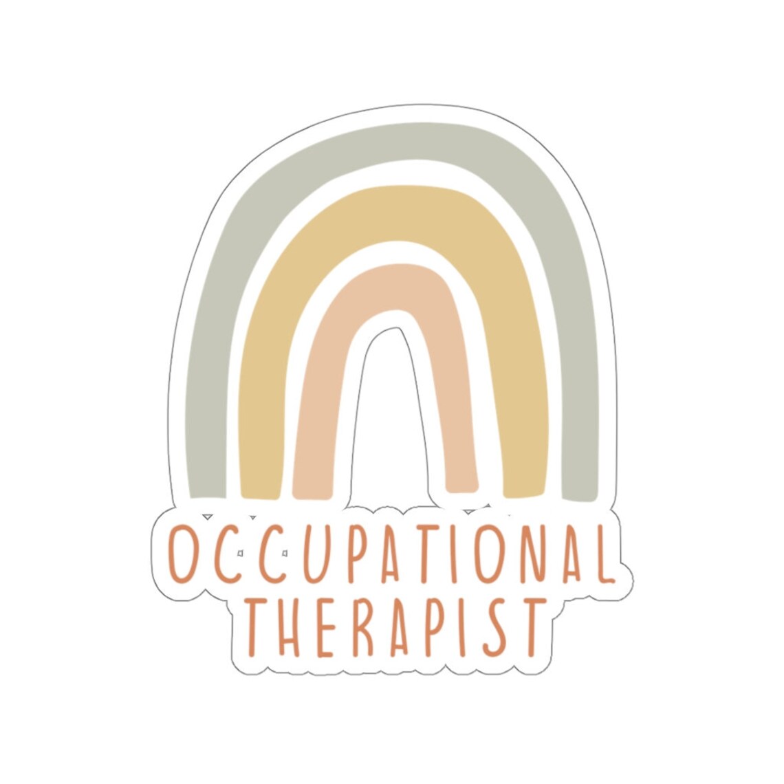 Occupational Therapist Rainbow Sticker Occupational Therapy | Etsy