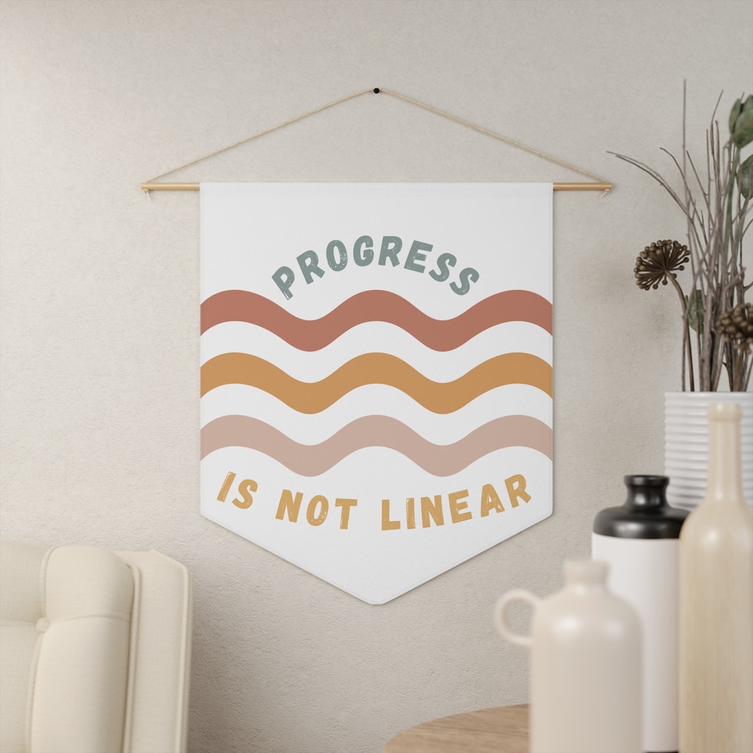 Progress is Not Linear Classroom Office Banner Teacher Room Decor ...