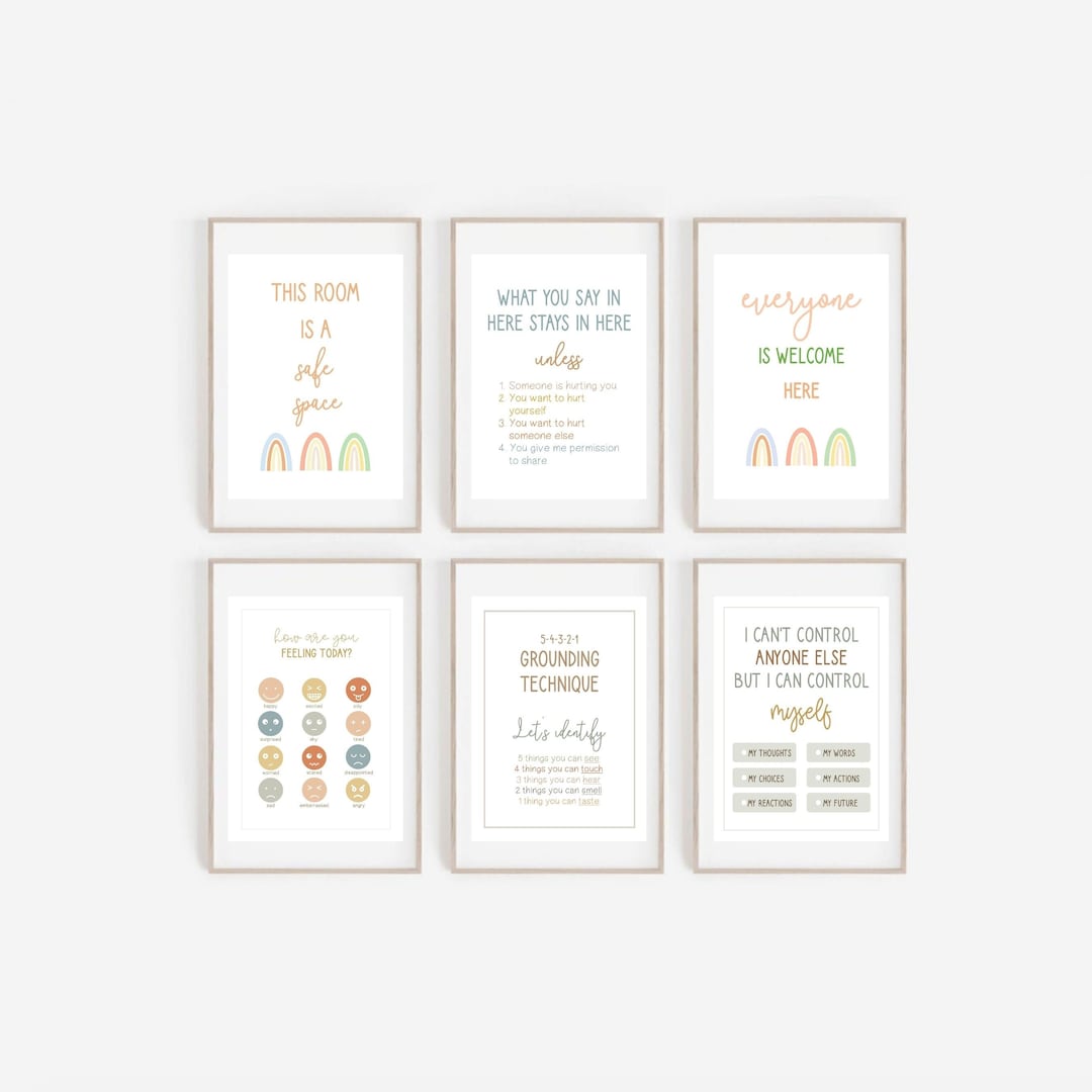 Set of 6 Prints Bundle - School Psychologist Print Set - Counselor ...