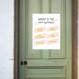 Where is the Psychologist Print - School Psychologist Office Decor ...