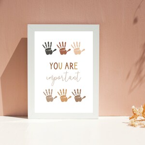 You Are Important Print - Diversity Poster - School Psychologist Office ...