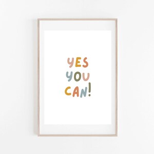 Yes You Can Print - Positive Affirmation Poster - School Psychologist ...