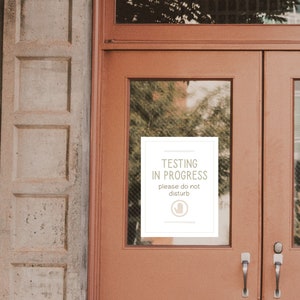 Testing in Progress Please Do Not Disturb Print - School Psychologist ...