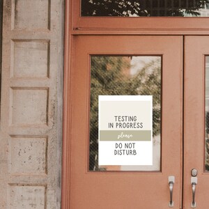 Testing in Progress Please Do Not Disturb Print - School Psychologist ...