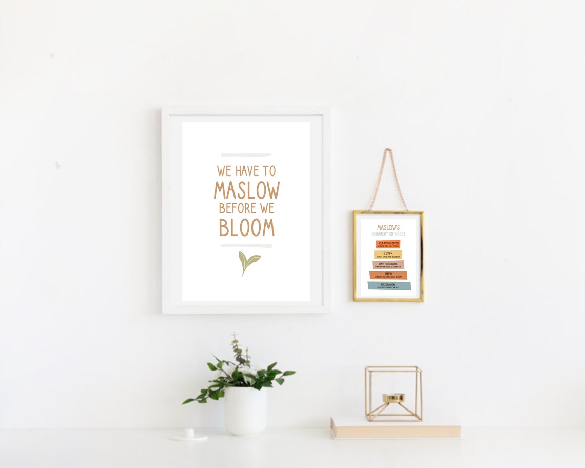 We Have to Maslow Before We Bloom Print - School Psychologist Office ...
