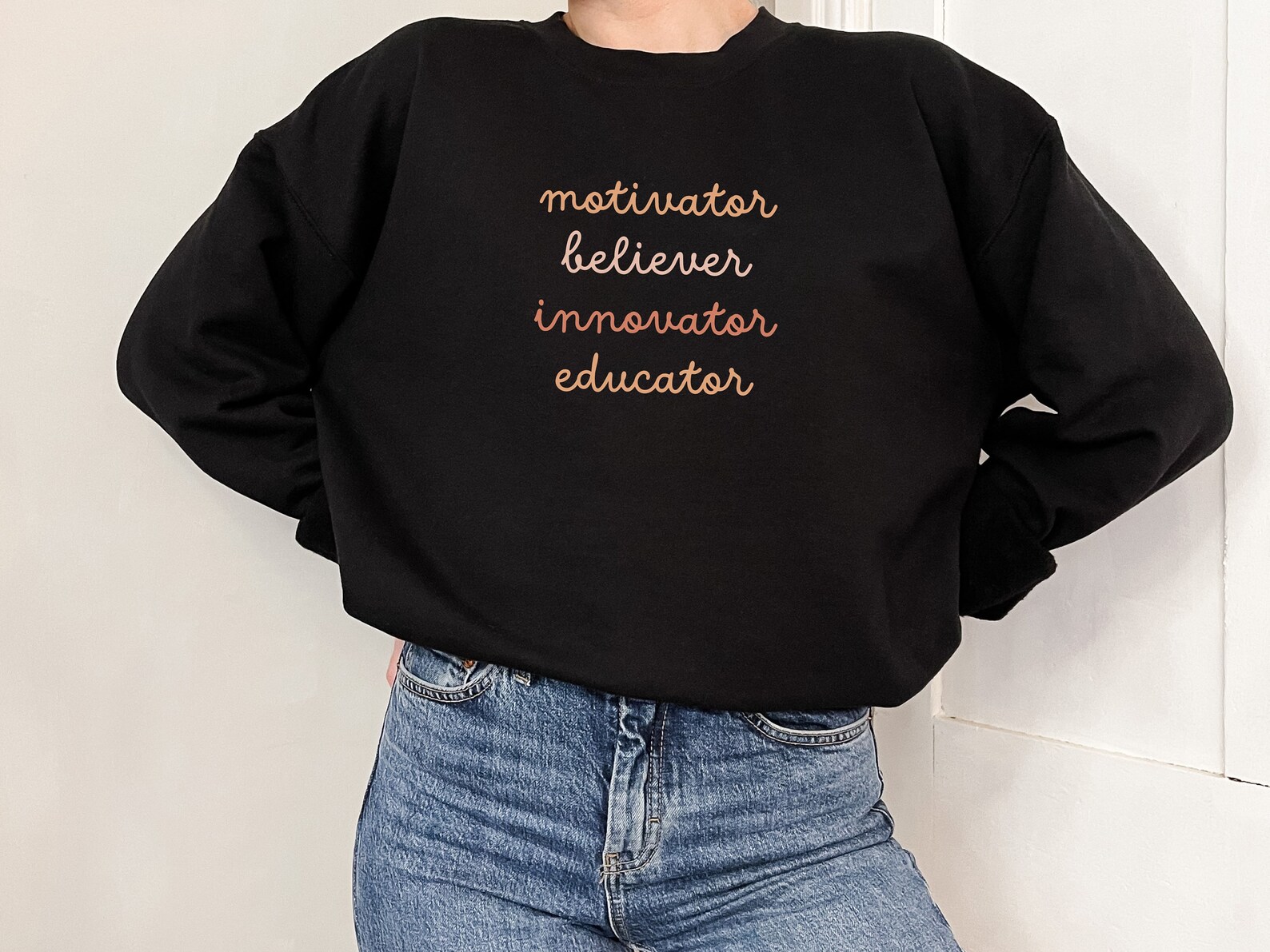 Motivator Believer Innovator Educator Sweatshirt- Special Education ...