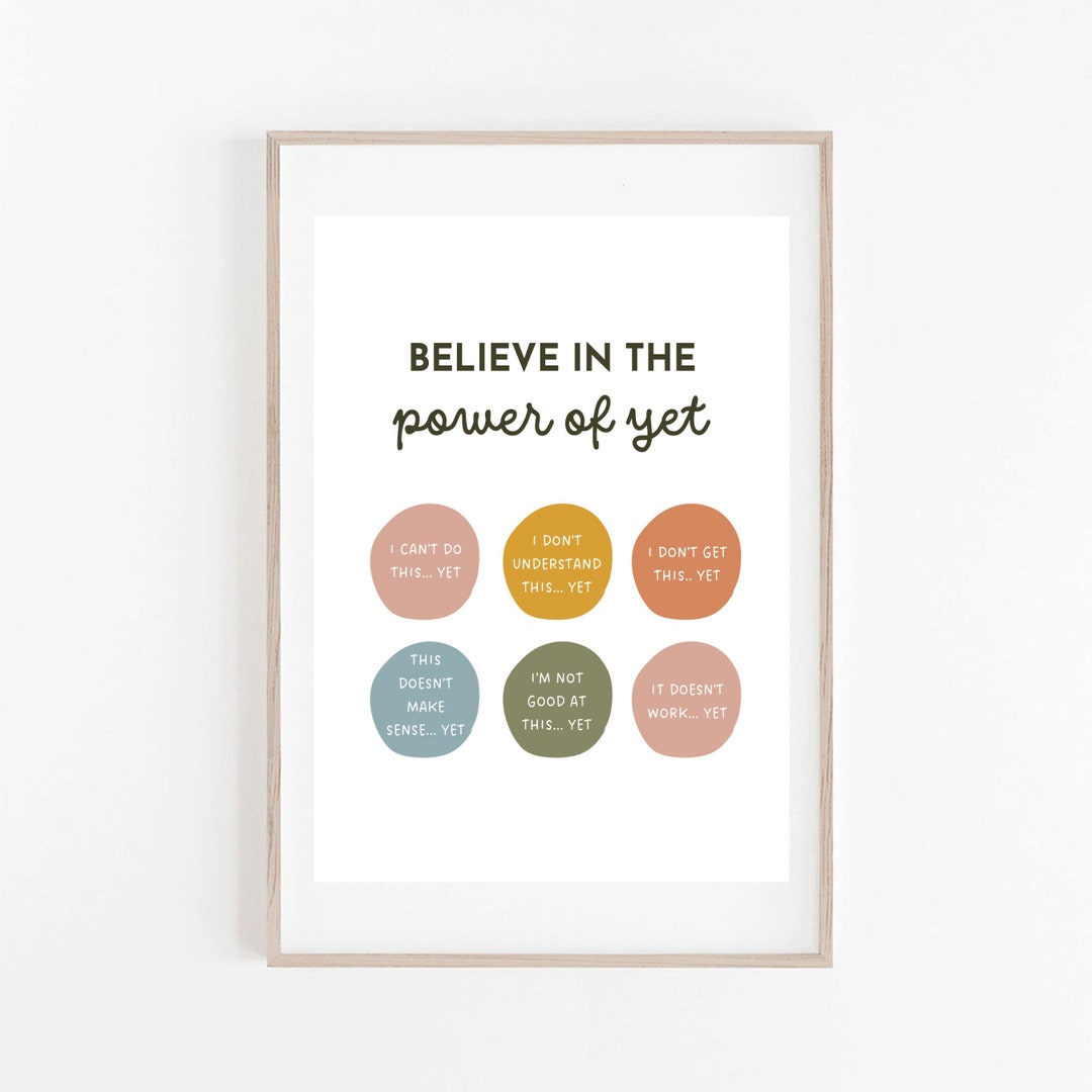 Power of yet Poster- SEL School Psychologist Counselor Principal ...