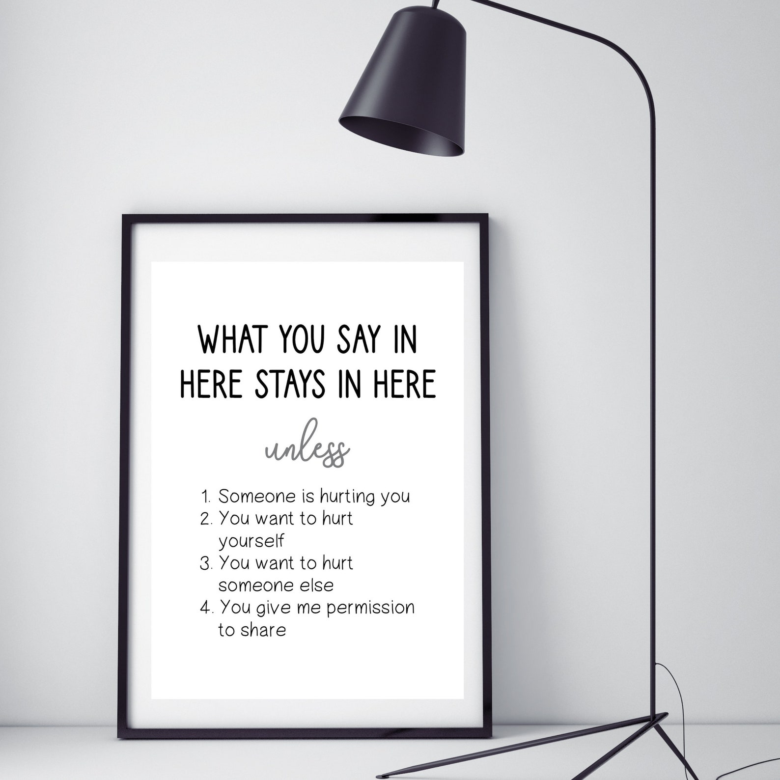 What You Say In Here Stays In Here Print School Psychologist | Etsy