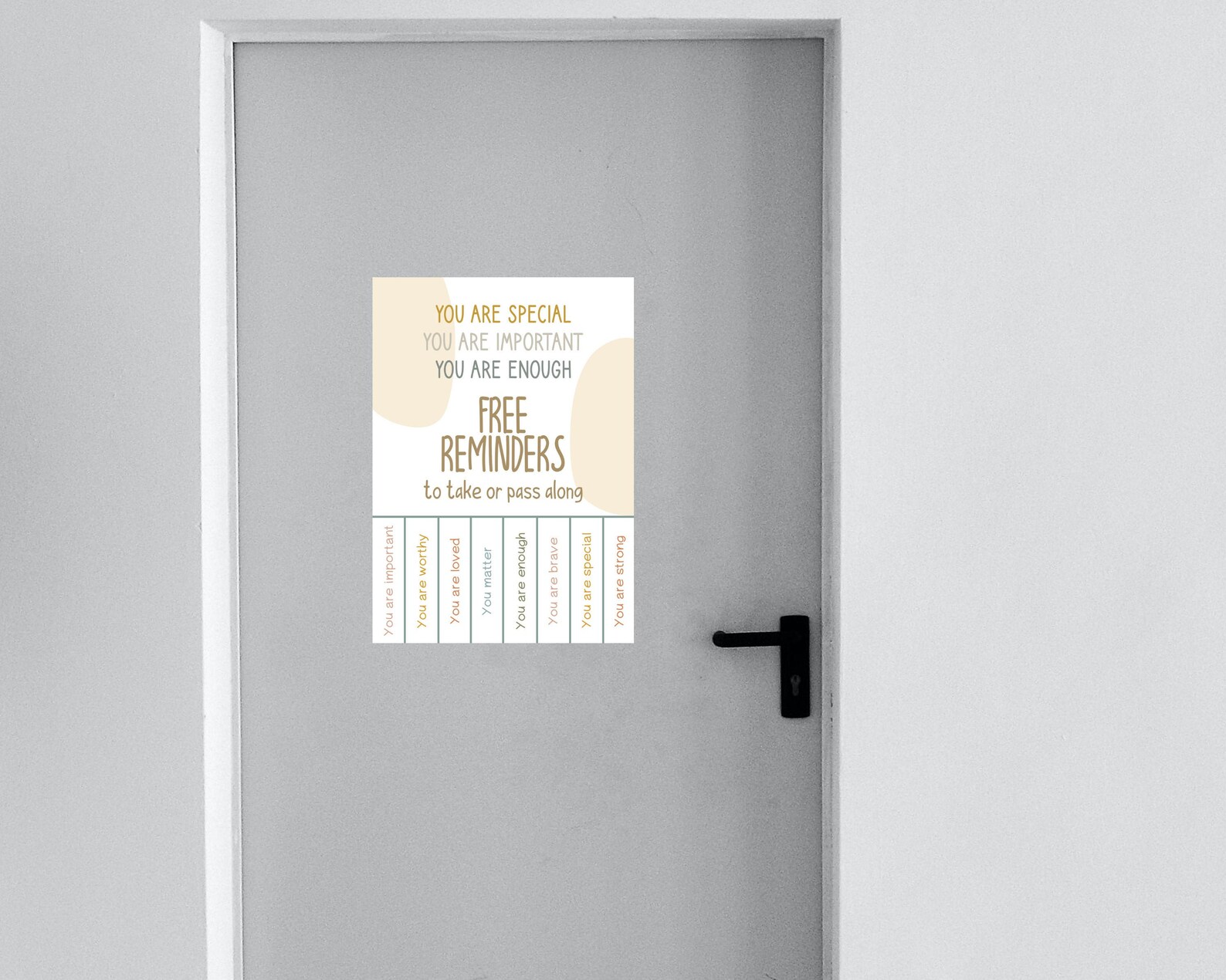 Affirmation Tear off Flyer School Psychologist Office Decor - Etsy