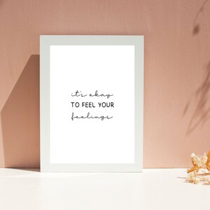 It's Okay to Feel Your Feelings Print - School Psychologist School ...