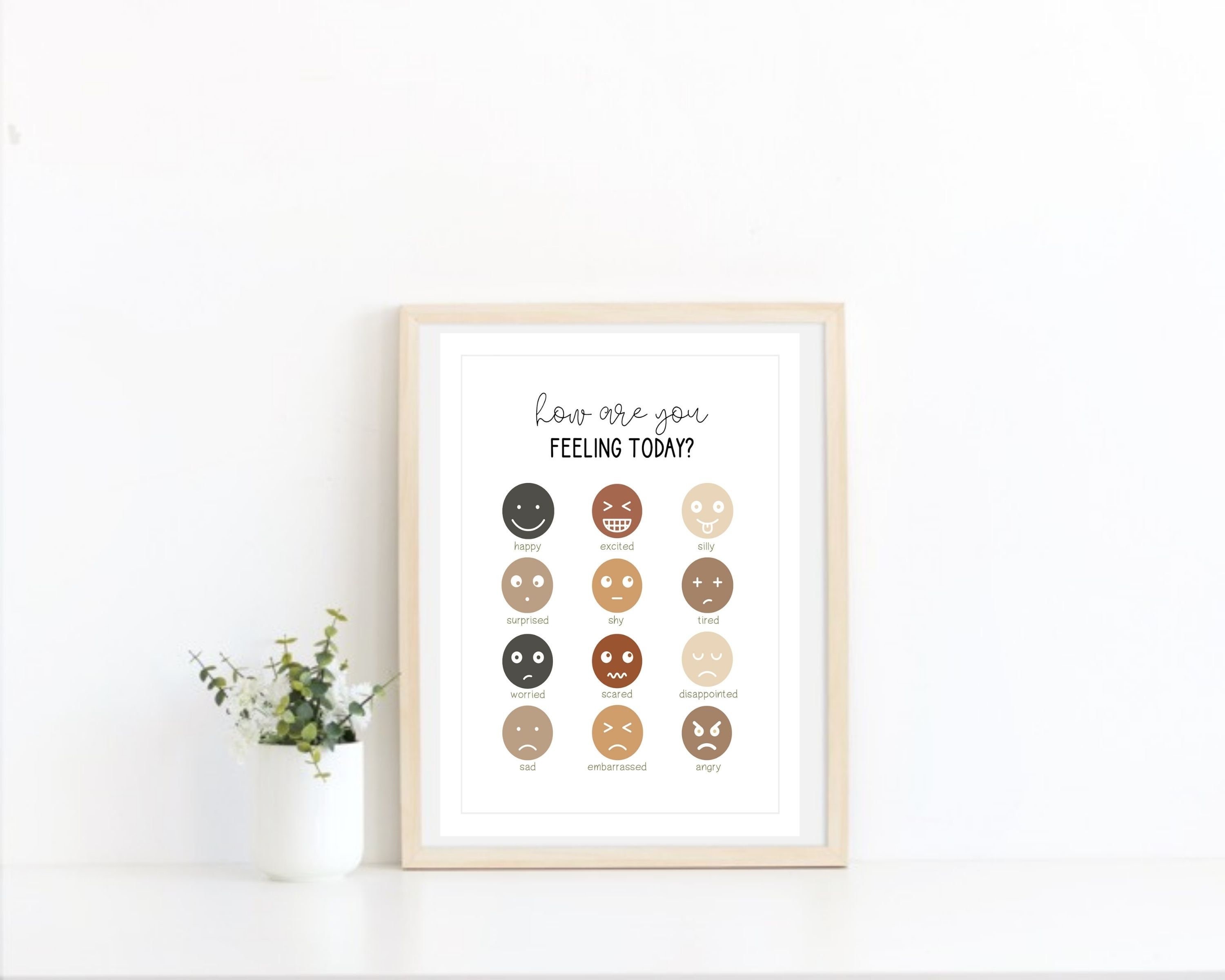 Inclusive Feelings Chart Print - Diversity Poster - School Psych Office ...