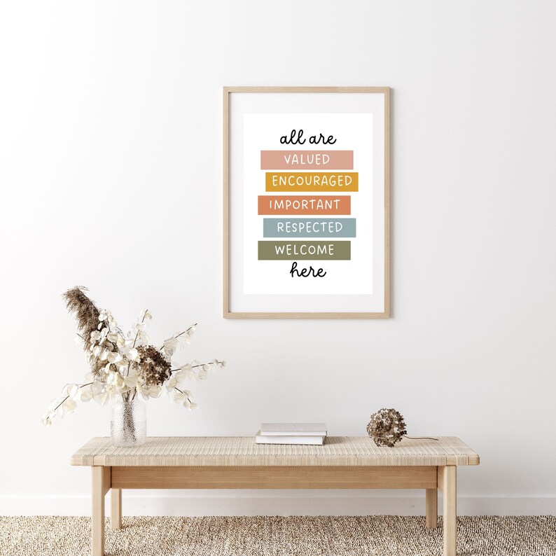 All Are Welcome Print- Classroom Poster- School Psychologist School ...