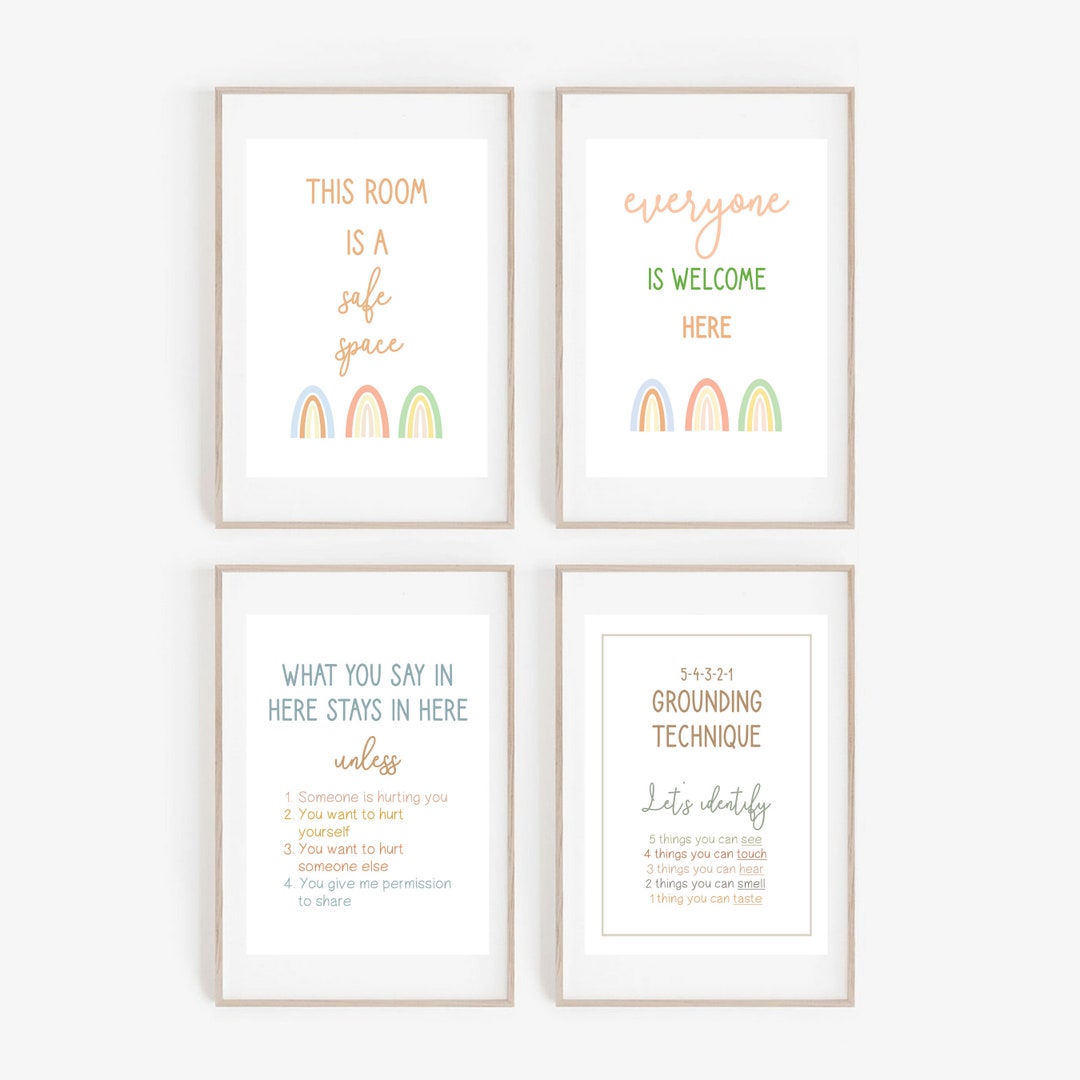 Set of 4 Prints Bundle - School Psychologist Print Set - Counselor ...